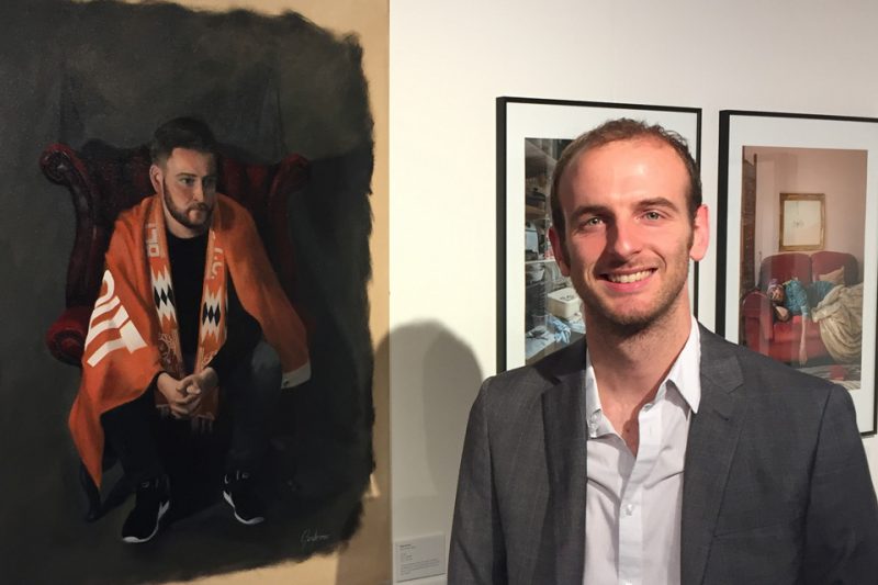 Not a Penny More - Portrait Painting of a Blackpool Fan painted from Life