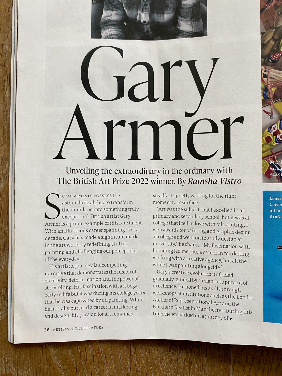 Press - News & Magazine Coverage of the British Artist Gary Armer